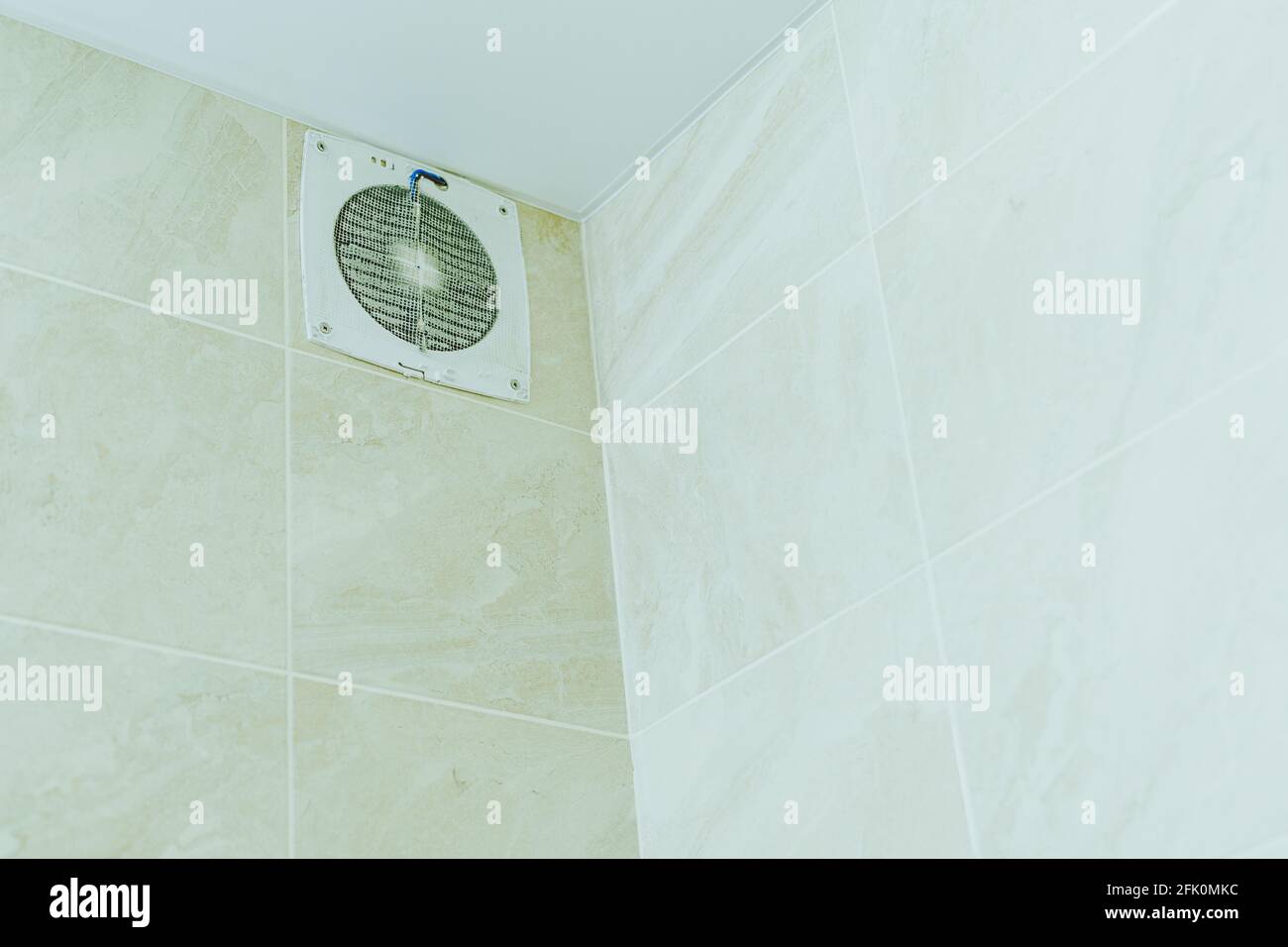 Air extractor clogged with dust in the bathroom Stock Photo - Alamy