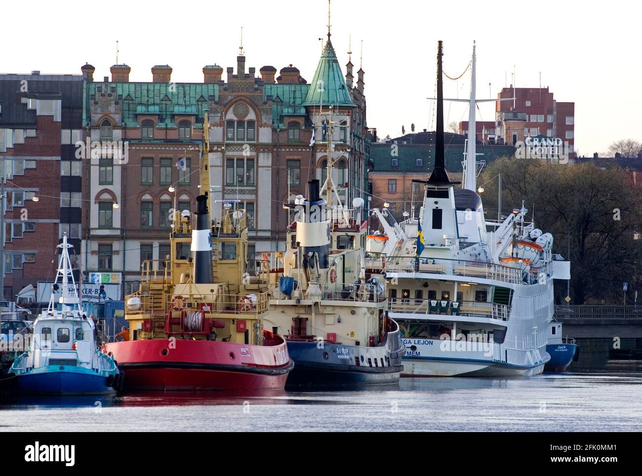 Boats in the port of Norrköping Stock Photo - Alamy