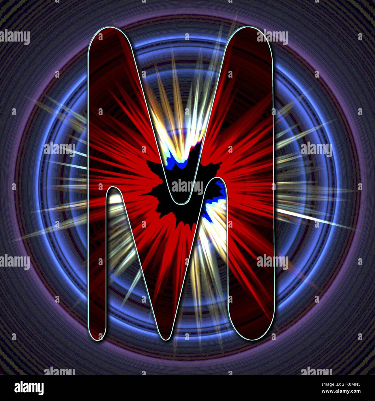 square graphic with the upper-case character M representing a capital ...