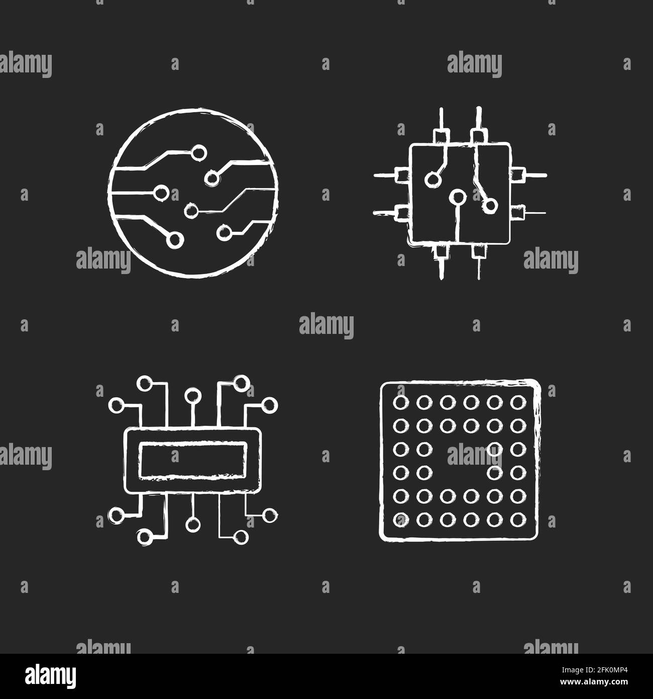 Integrated circuit icons on Stock Vector Images - Alamy