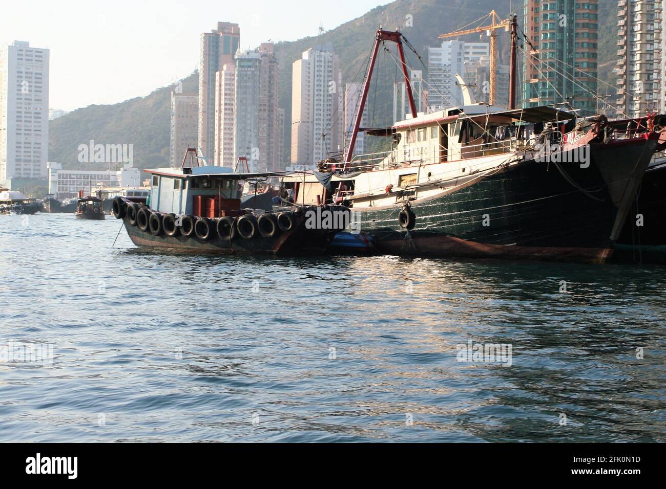 Fishing boats in Hong Kong Stock Photo - Alamy