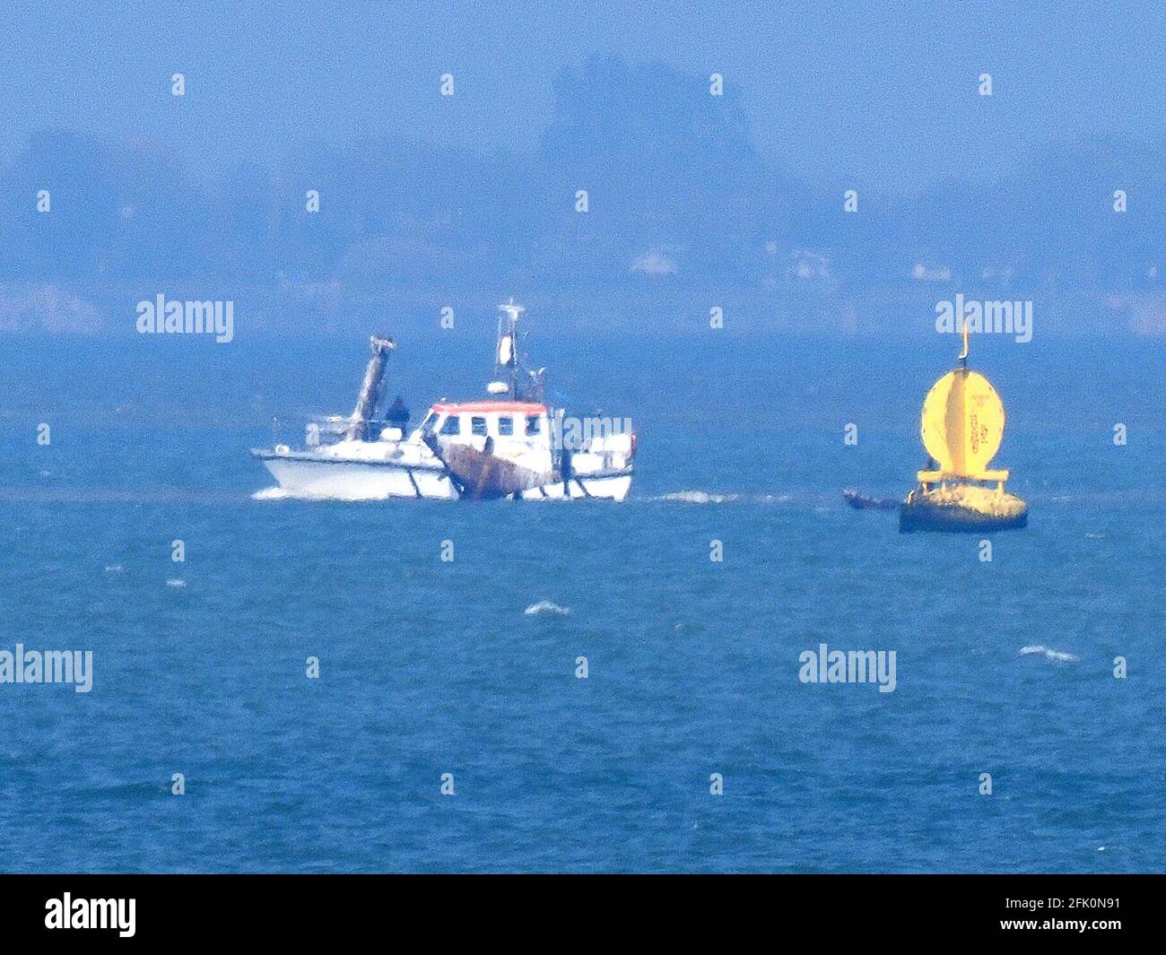 Sheerness, Kent, UK. 27th April 2021. Vessel 'EGS Watchful' has been ...
