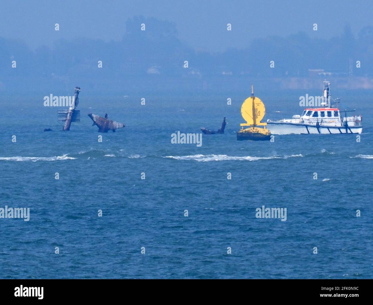 Sheerness, Kent, UK. 27th April 2021. Vessel 'EGS Watchful' has been ...