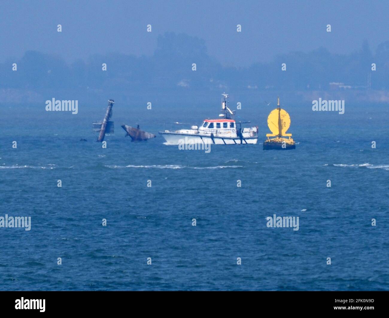 Sheerness, Kent, UK. 27th April 2021. Vessel 'EGS Watchful' has been ...