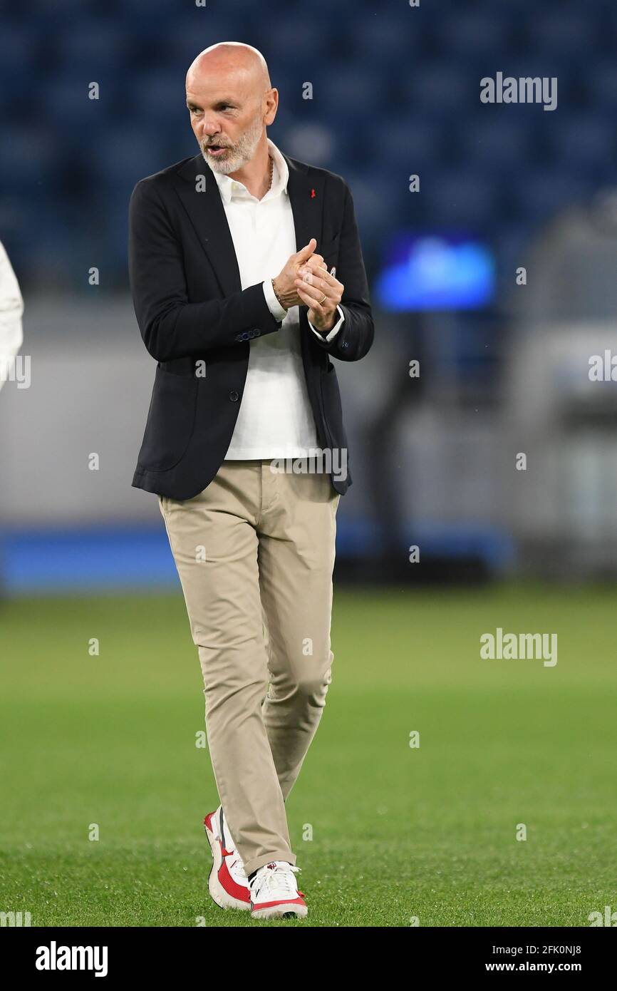 COACH STEFANO PIOLI (Milan) during SS Lazio vs AC Milan, Italian ...