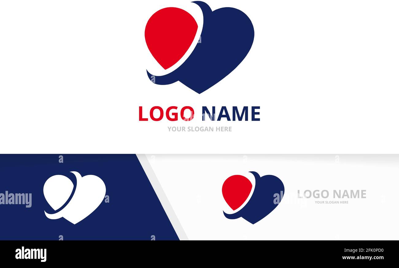 Heart logo combination. Love care logotype design template Stock Vector ...