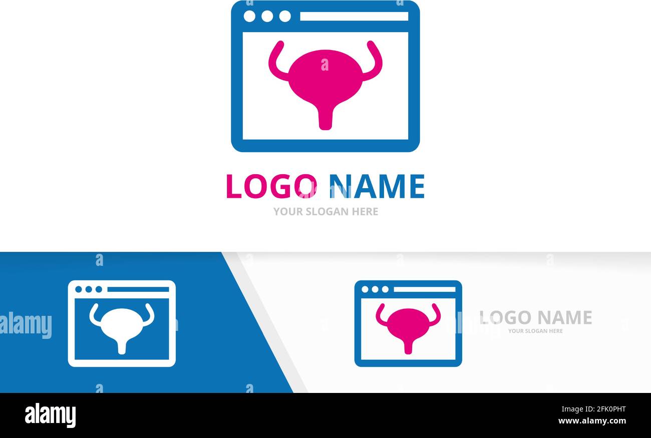 Vector bladder and browser logo combination. Urinary tract logotype ...