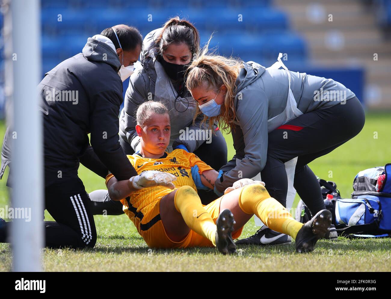 Chesterfield, England, 25th April 2021. Liverpool goalkeeper Rylee ...