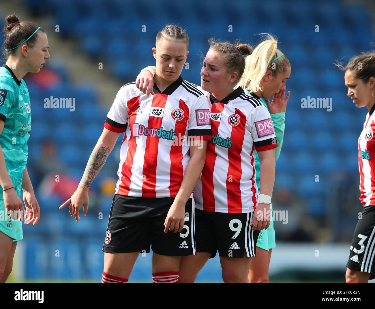 Chesterfield, England, 25th April 2021. Naomi Hartley and Katie ...