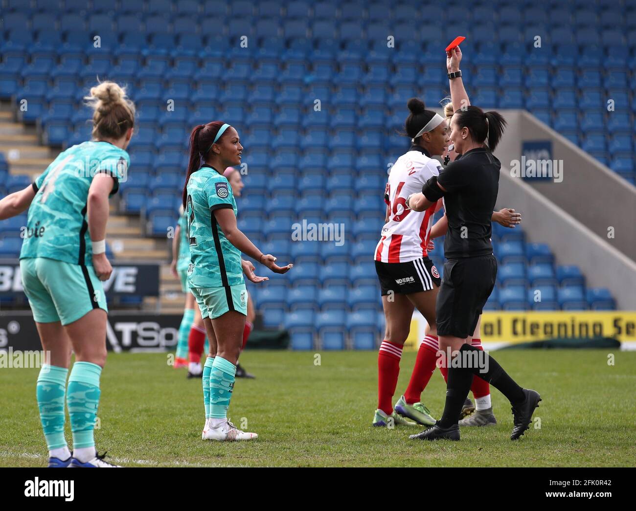 Chesterfield, England, 25th April 2021. Taylor Hinds of Liverpool is ...