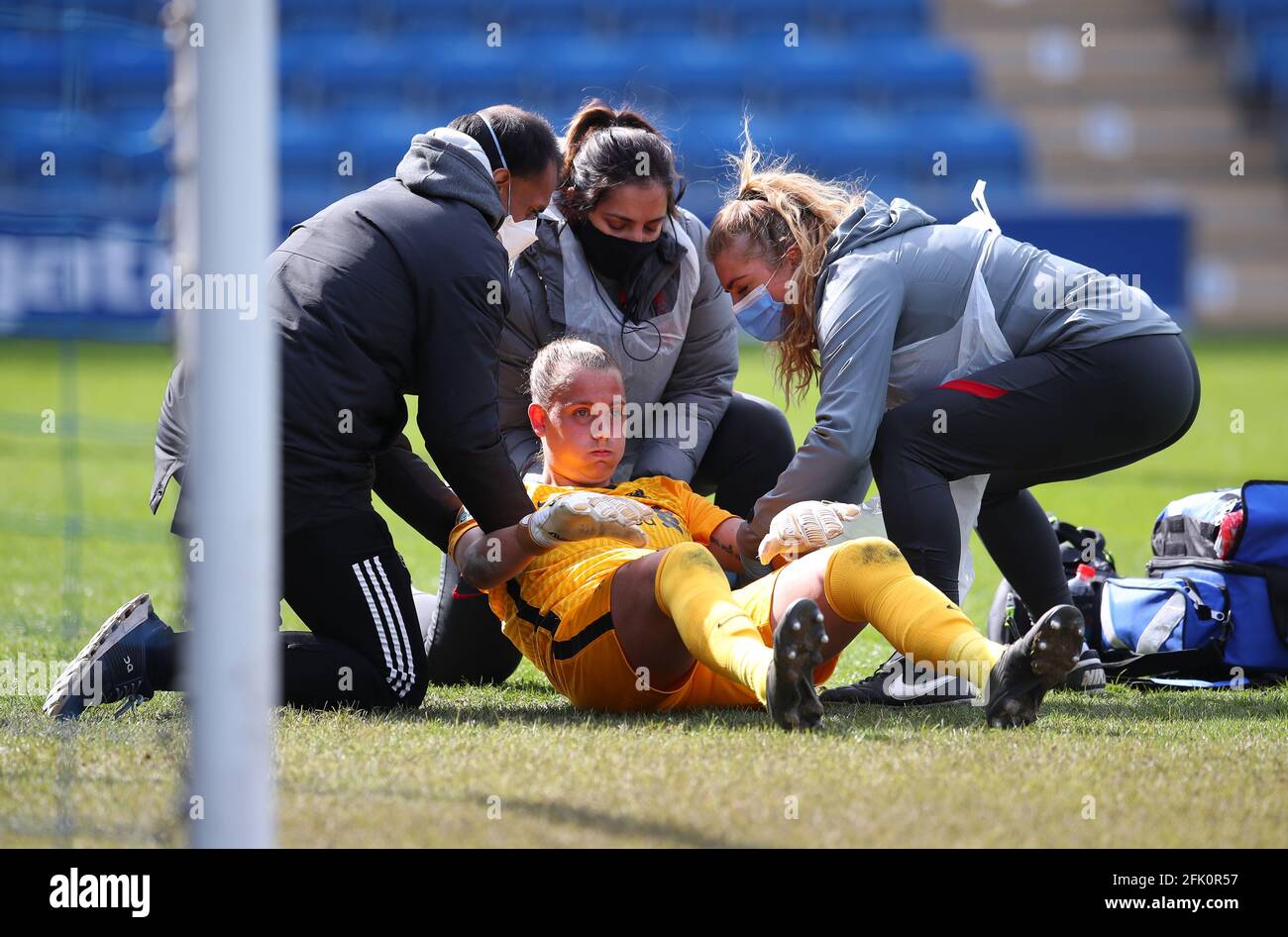 Chesterfield, England, 25th April 2021. Liverpool goalkeeper Rylee ...