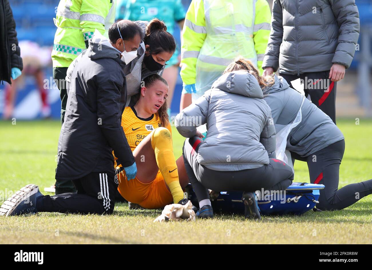 Chesterfield, England, 25th April 2021. Liverpool goalkeeper Rylee ...