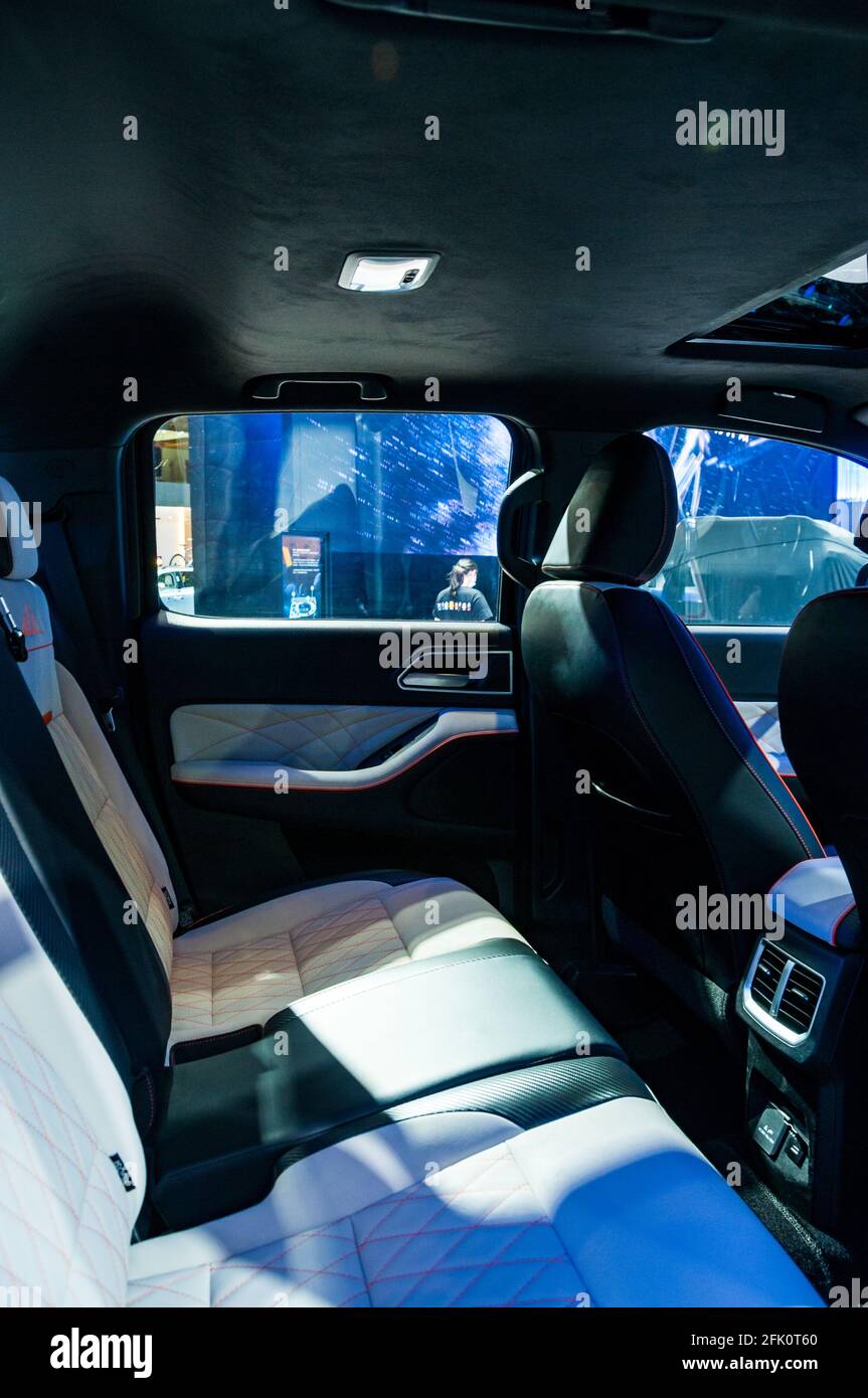 A dual cab Black Bullet pickup truck from GWM Poer on display at the ...