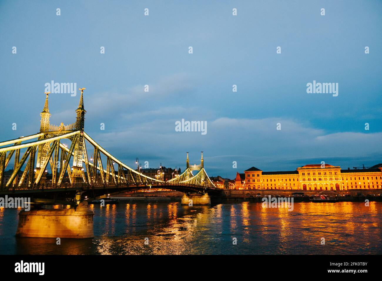 Panorama of the Freedom Bridge and the ensemble of buildings on the ...