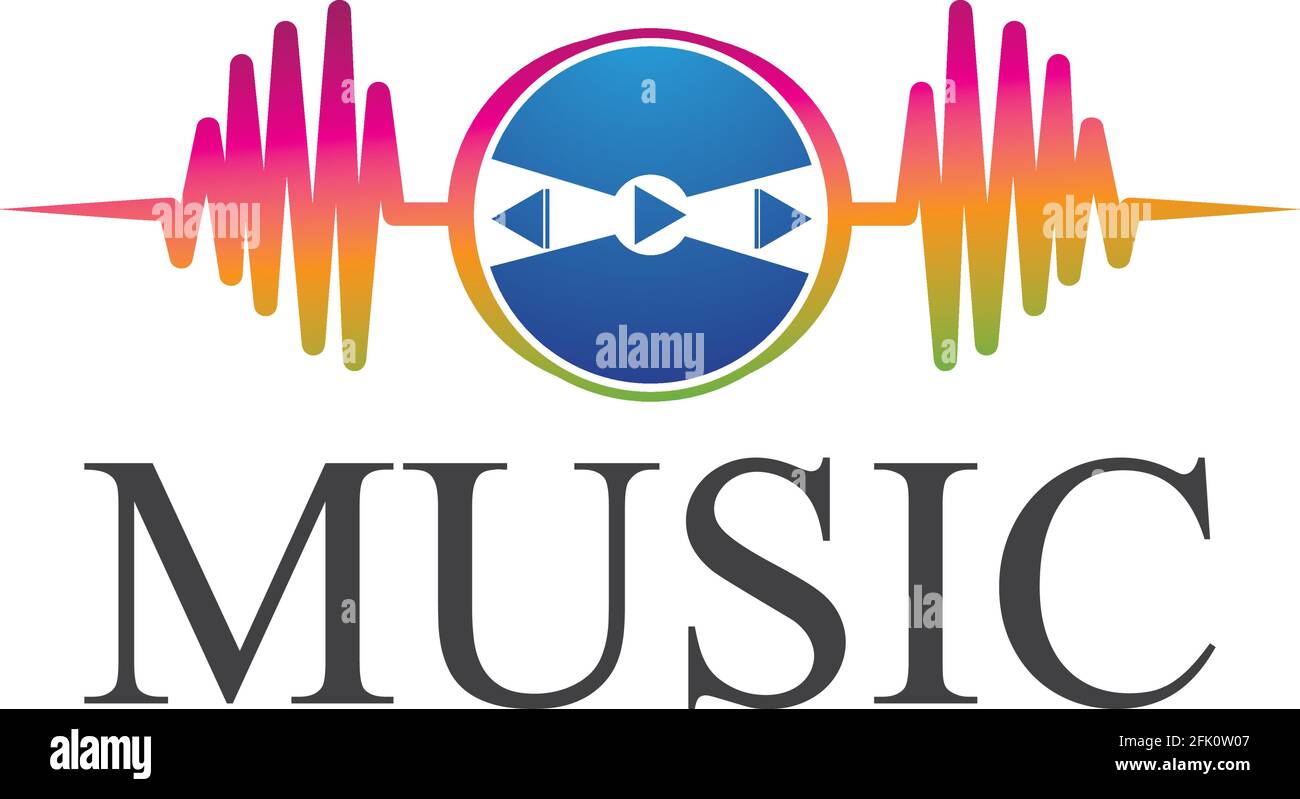music logo icon vector design illustration template Stock Vector Image ...