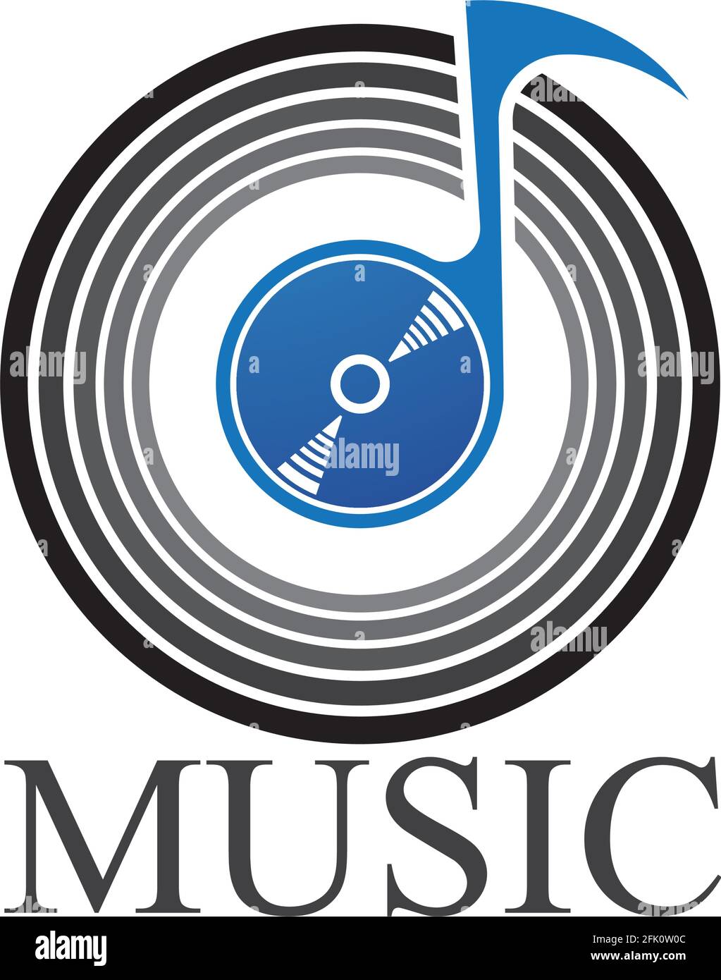 music logo icon vector design illustration template Stock Vector Image ...
