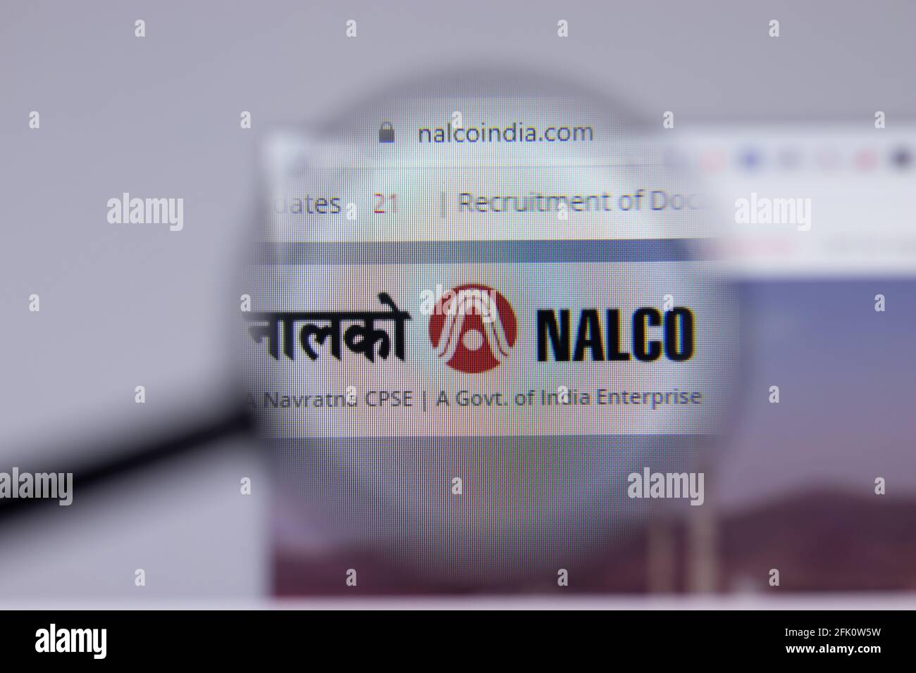 New York, USA - 26 April 2021: NALCO National Aluminium Company logo ...