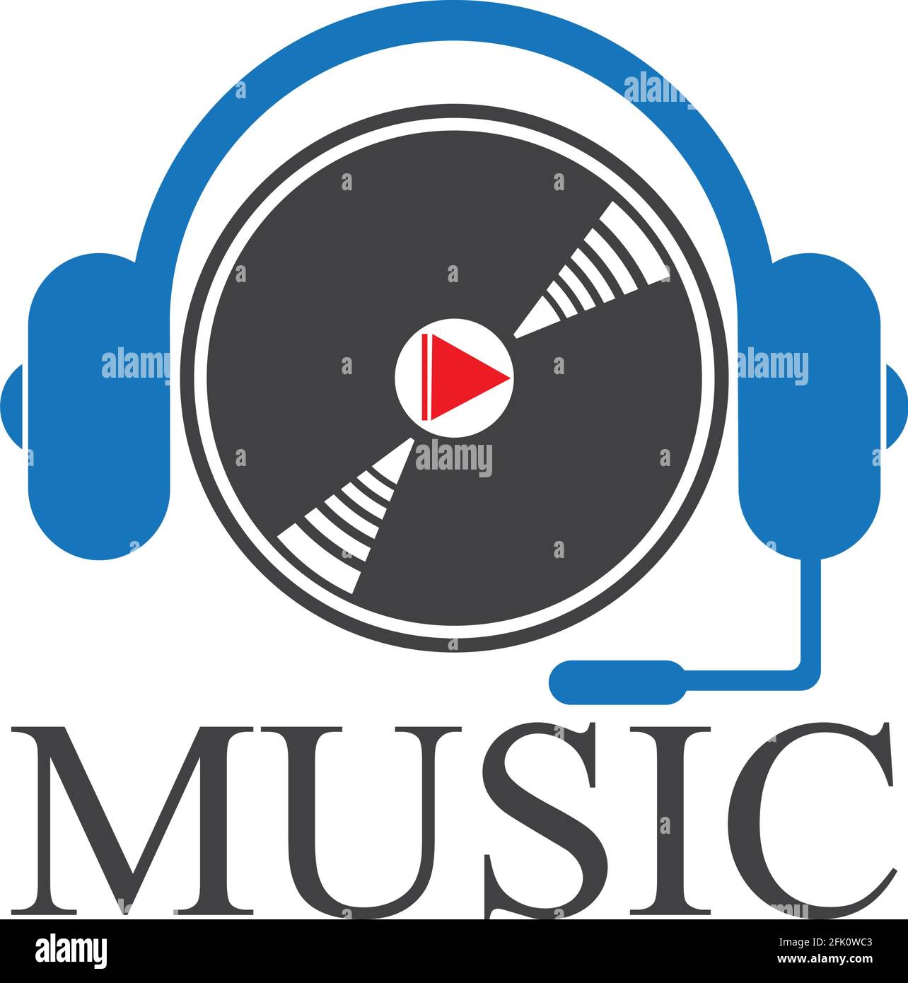 music logo icon vector design illustration template Stock Vector Image ...