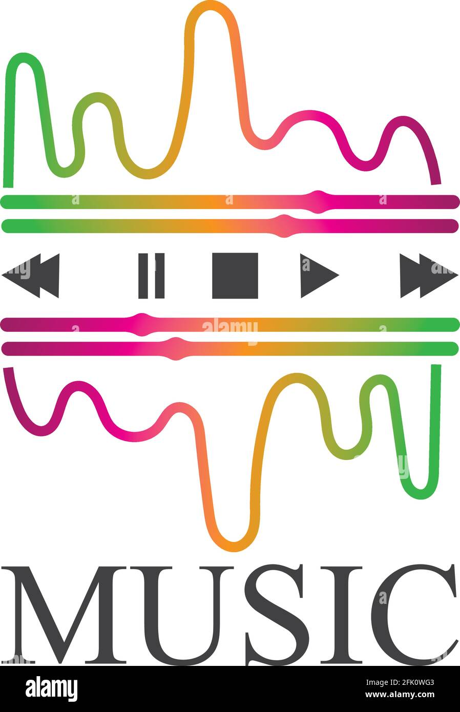 music logo icon vector design illustration template Stock Vector Image ...