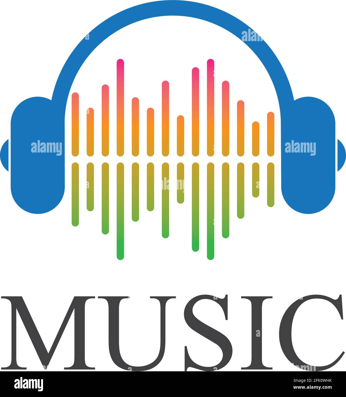 music logo icon vector design illustration template Stock Vector Image ...