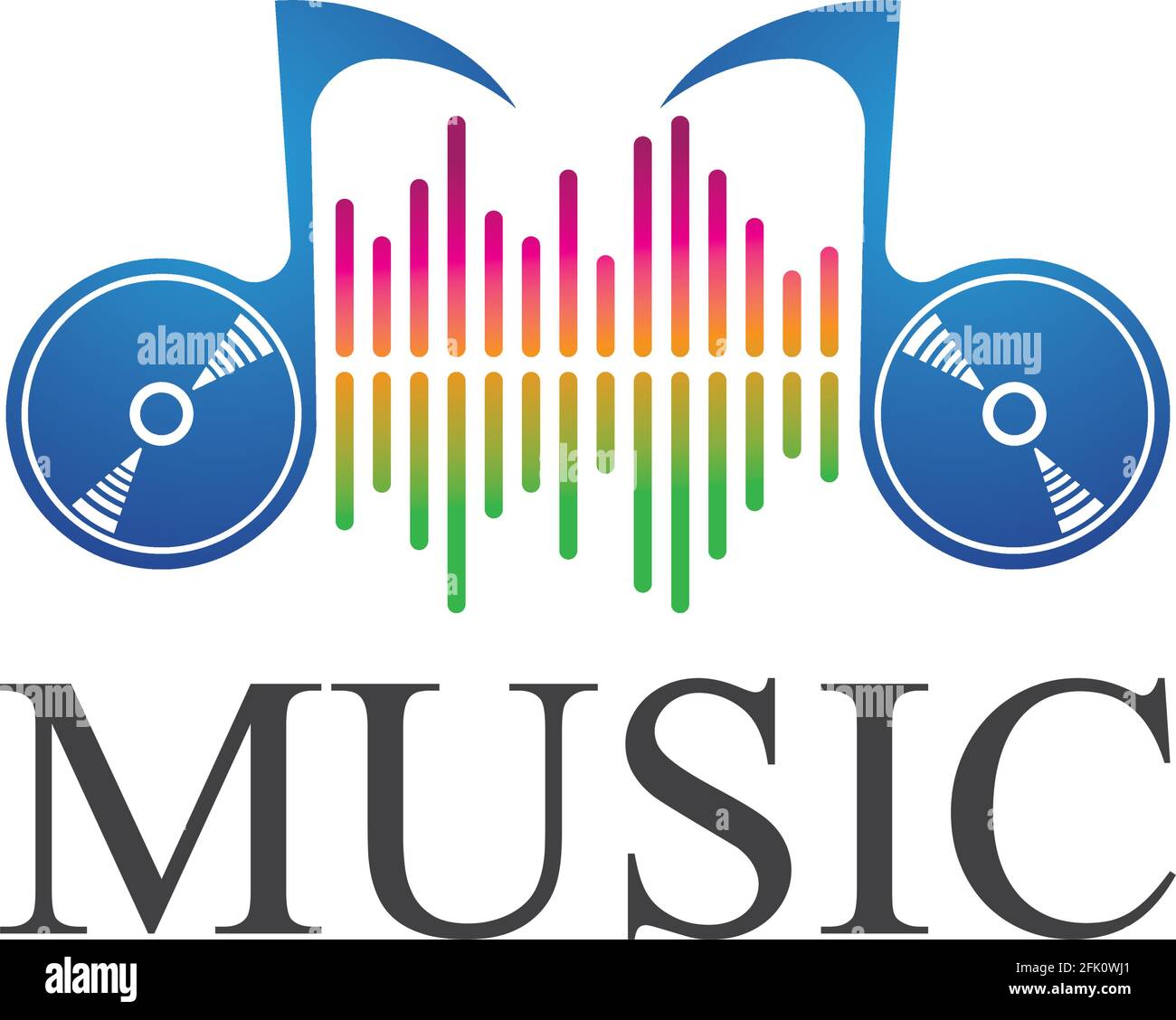 music logo icon vector design illustration template Stock Vector Image ...