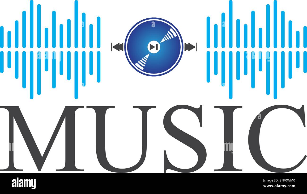 music logo icon vector design illustration template Stock Vector Image ...