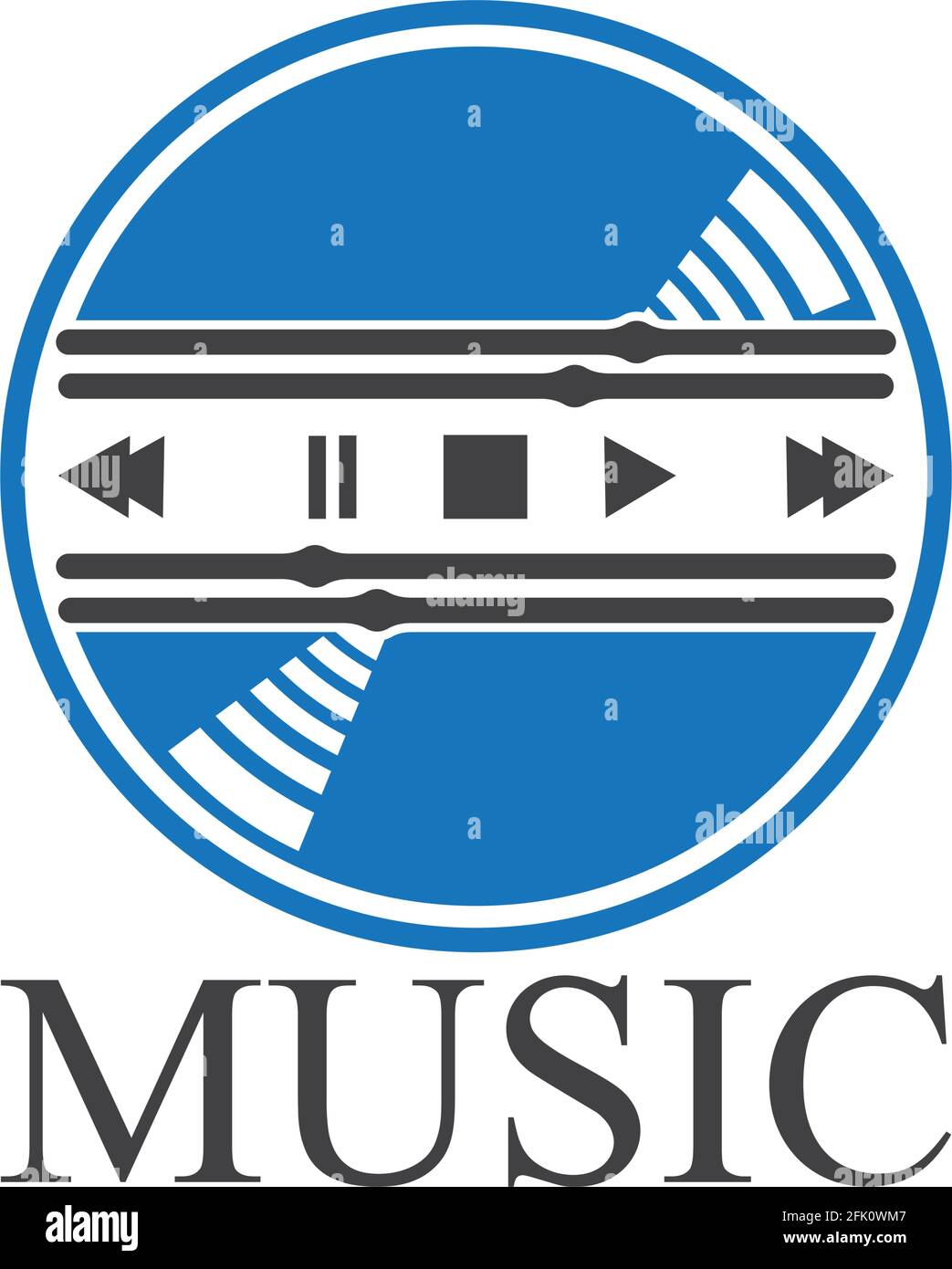 music logo icon vector design illustration template Stock Vector Image ...