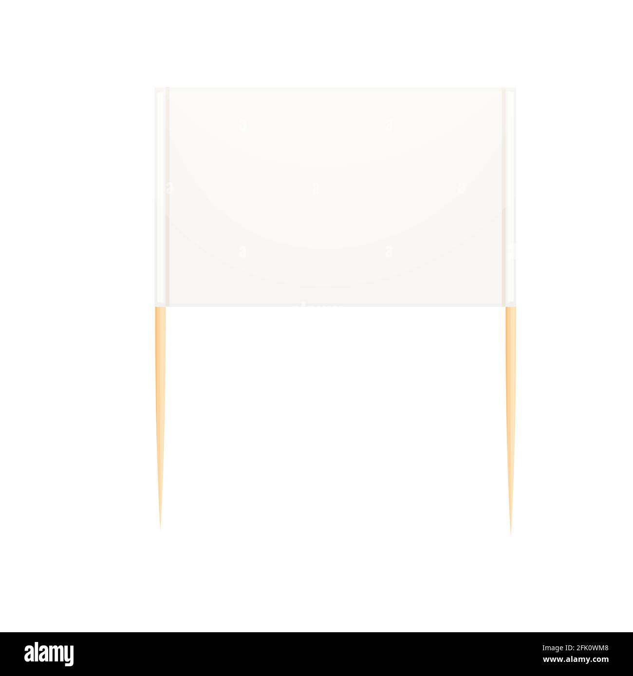 Toothpick flag wooden miniature in cartoon flat style isolated on white ...