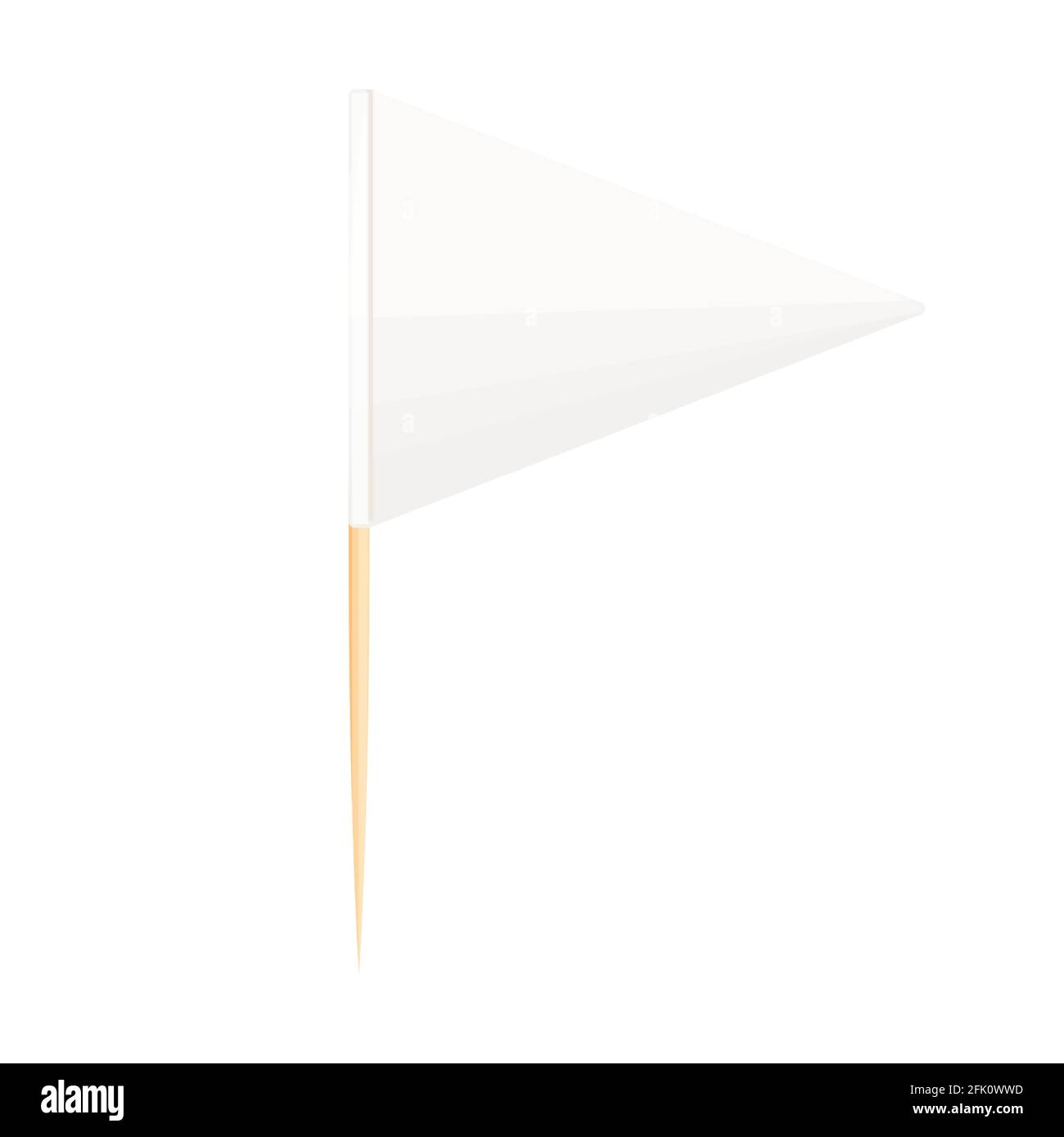Toothpick flag wooden miniature in cartoon flat style isolated on white ...