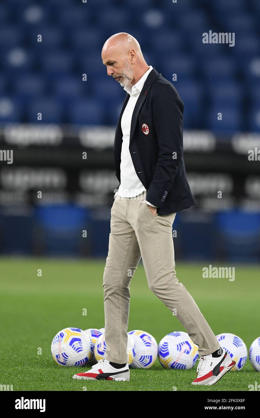 COACH STEFANO PIOLI (Milan) during SS Lazio vs AC Milan, Italian ...