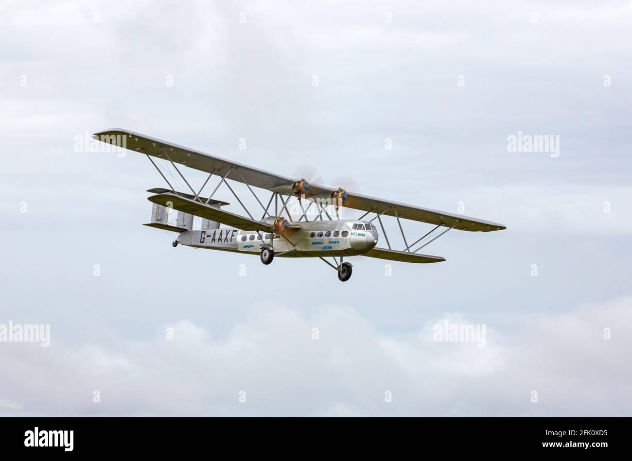 Handley-Page HP42 four engine biplane airliner from the 1930's replica ...