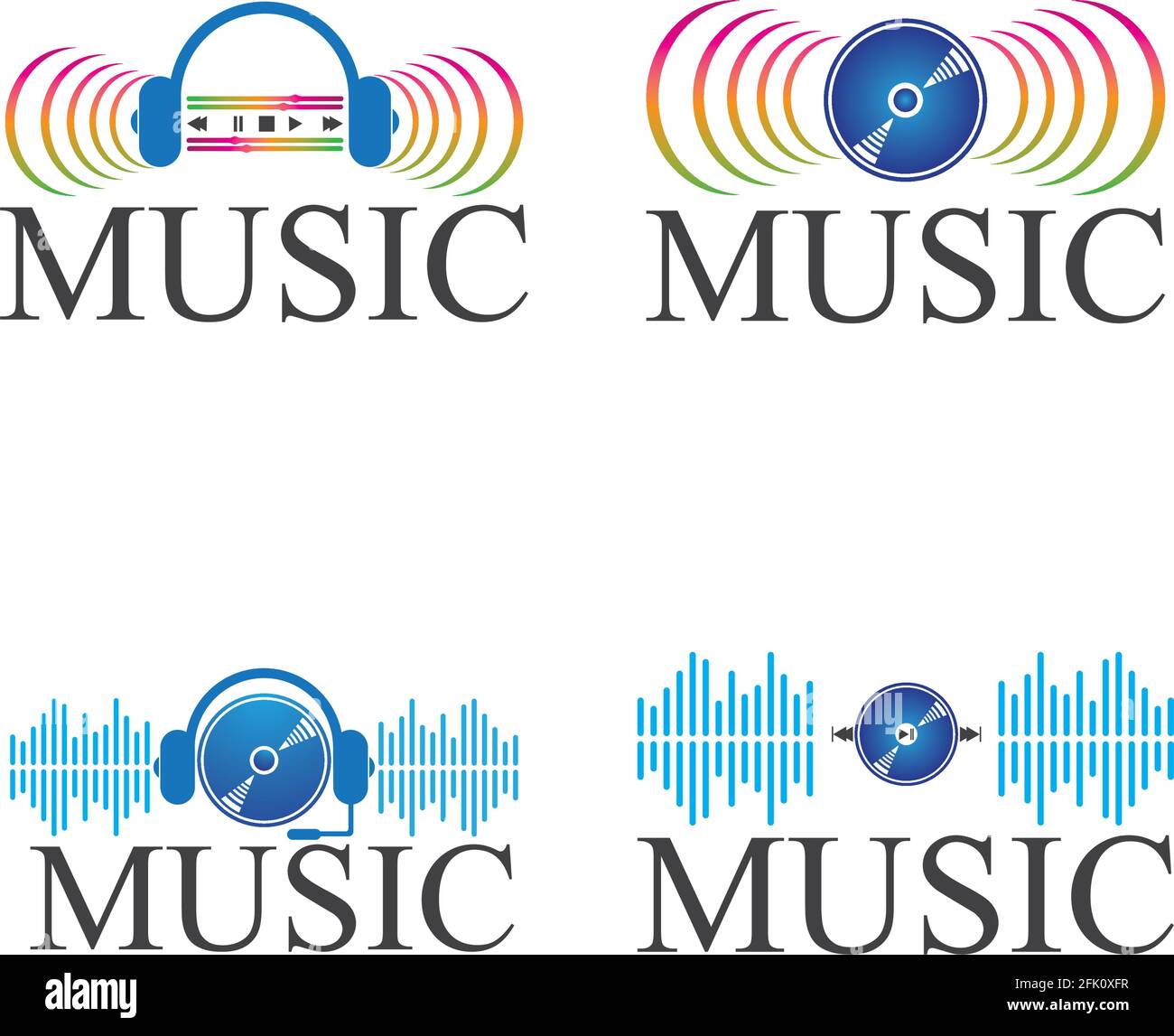 music logo icon vector design illustration template Stock Vector Image ...