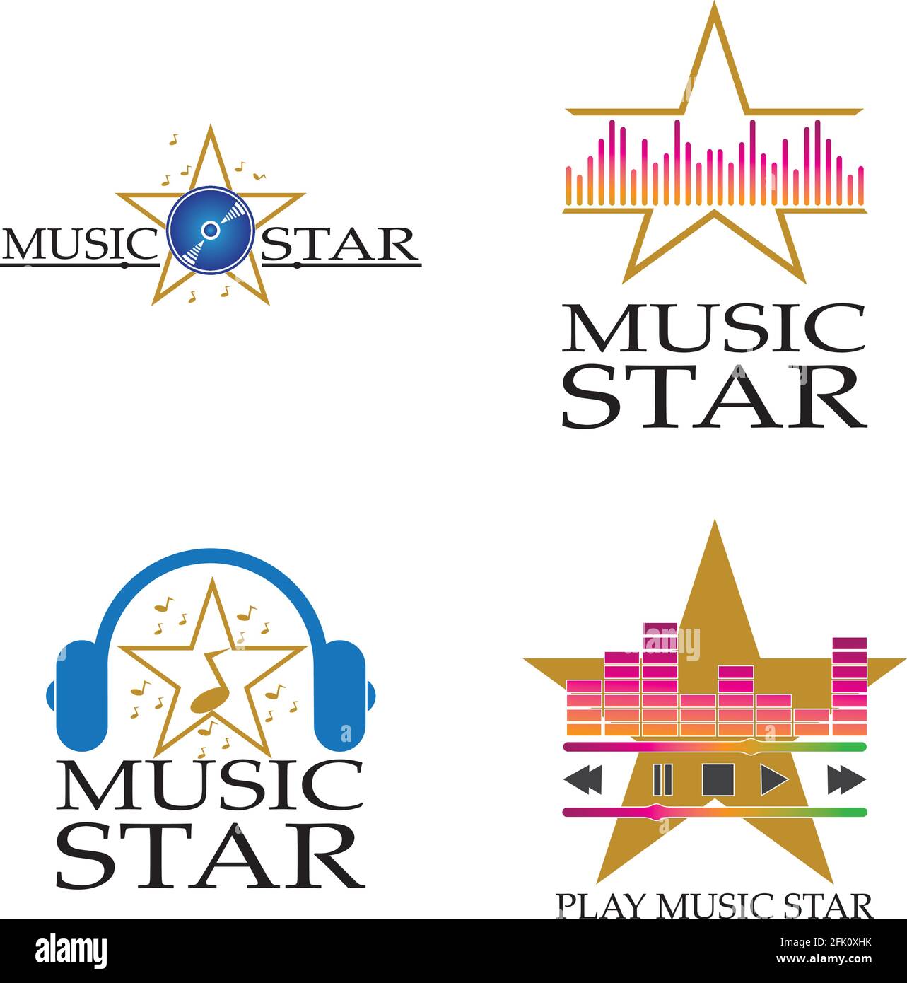 music logo icon vector design illustration template Stock Vector Image ...