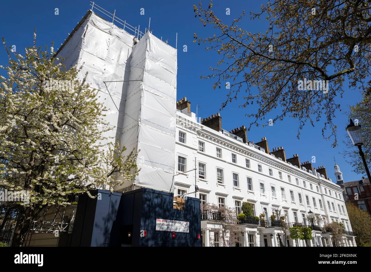 Renovation work on terrace house along Sumner Place SW7, Royal Borough ...