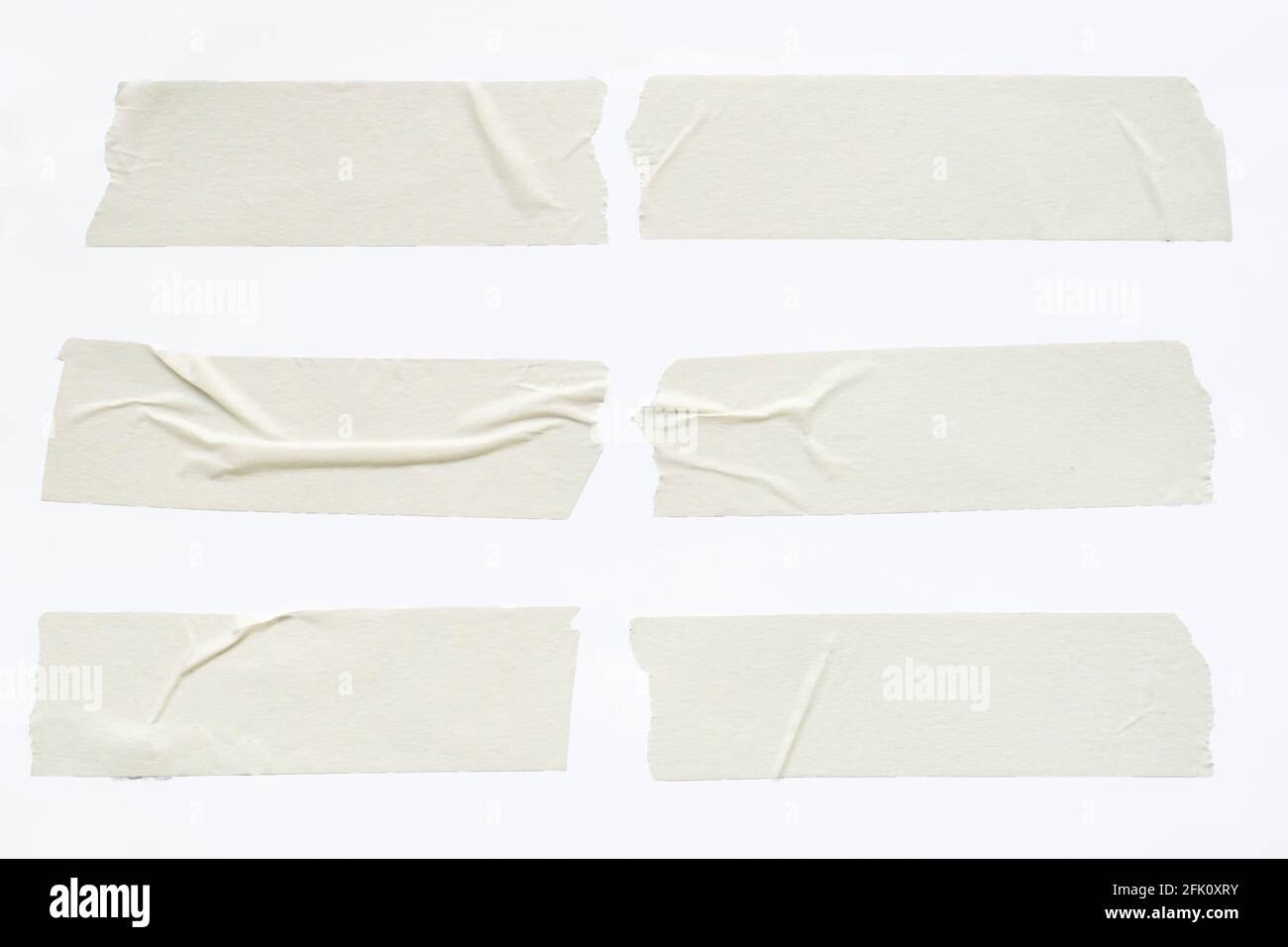 close up of adhesive tape wrinkle set on white background Stock Photo ...