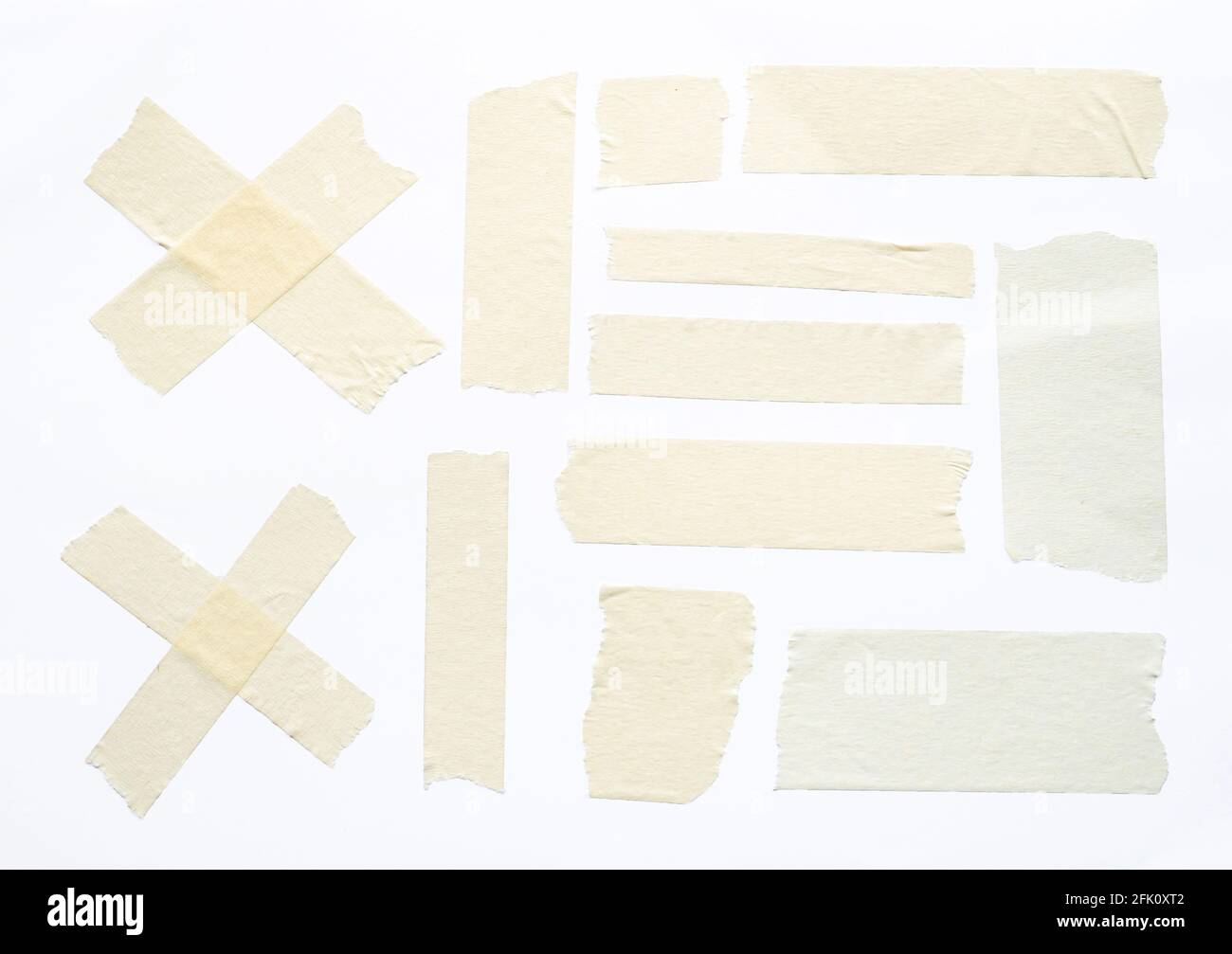 close up of adhesive tape wrinkle set on white background Stock Photo ...