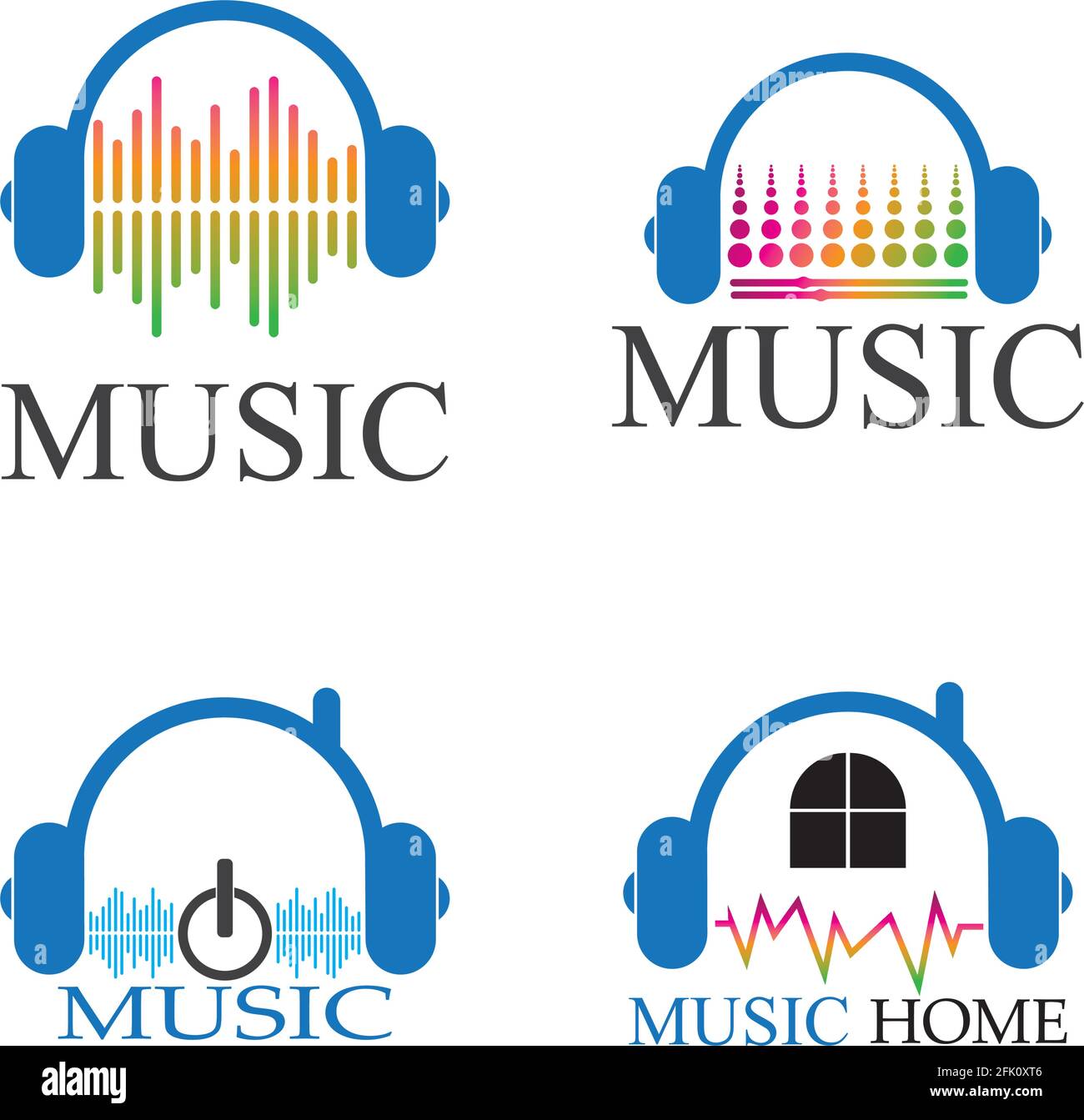 music logo icon vector design illustration template Stock Vector Image ...
