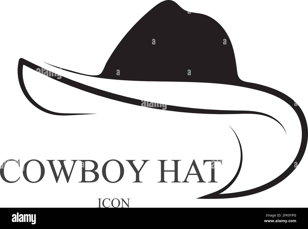 cowboy hat logo icon vector design template Stock Vector Image & Art ...