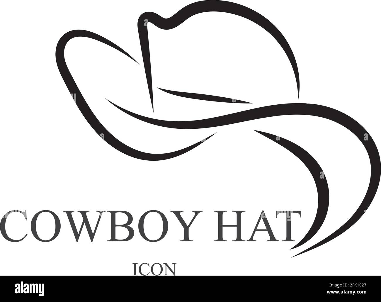 cowboy hat logo icon vector design template Stock Vector Image & Art ...