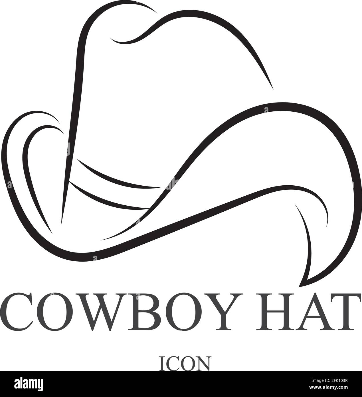 cowboy hat logo icon vector design template Stock Vector Image & Art ...