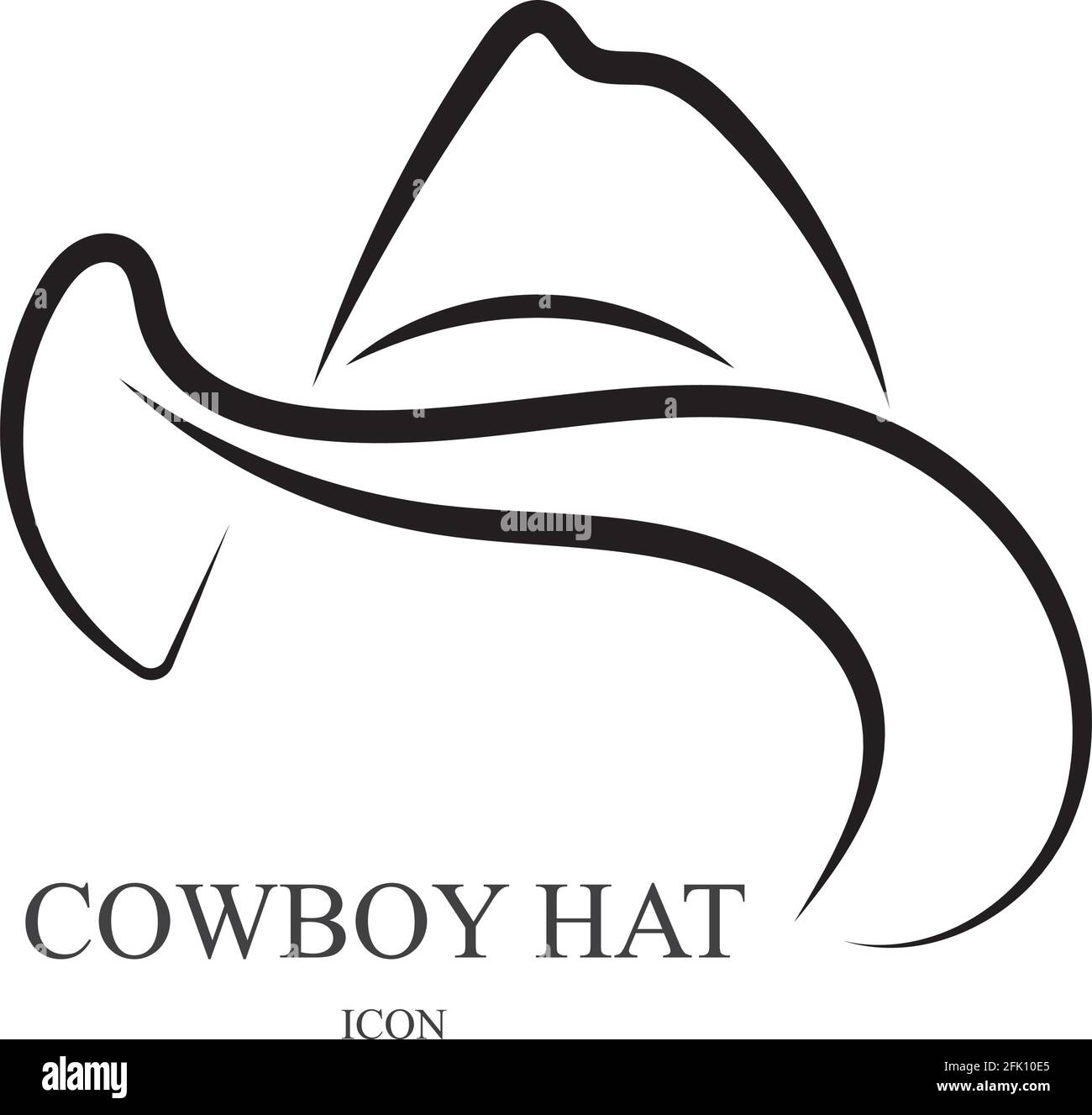 cowboy hat logo icon vector design template Stock Vector Image & Art ...