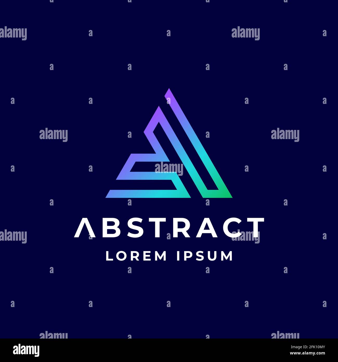 Abstract Vector Sign, Emblem or Logo Template. Colorful Gradient ...