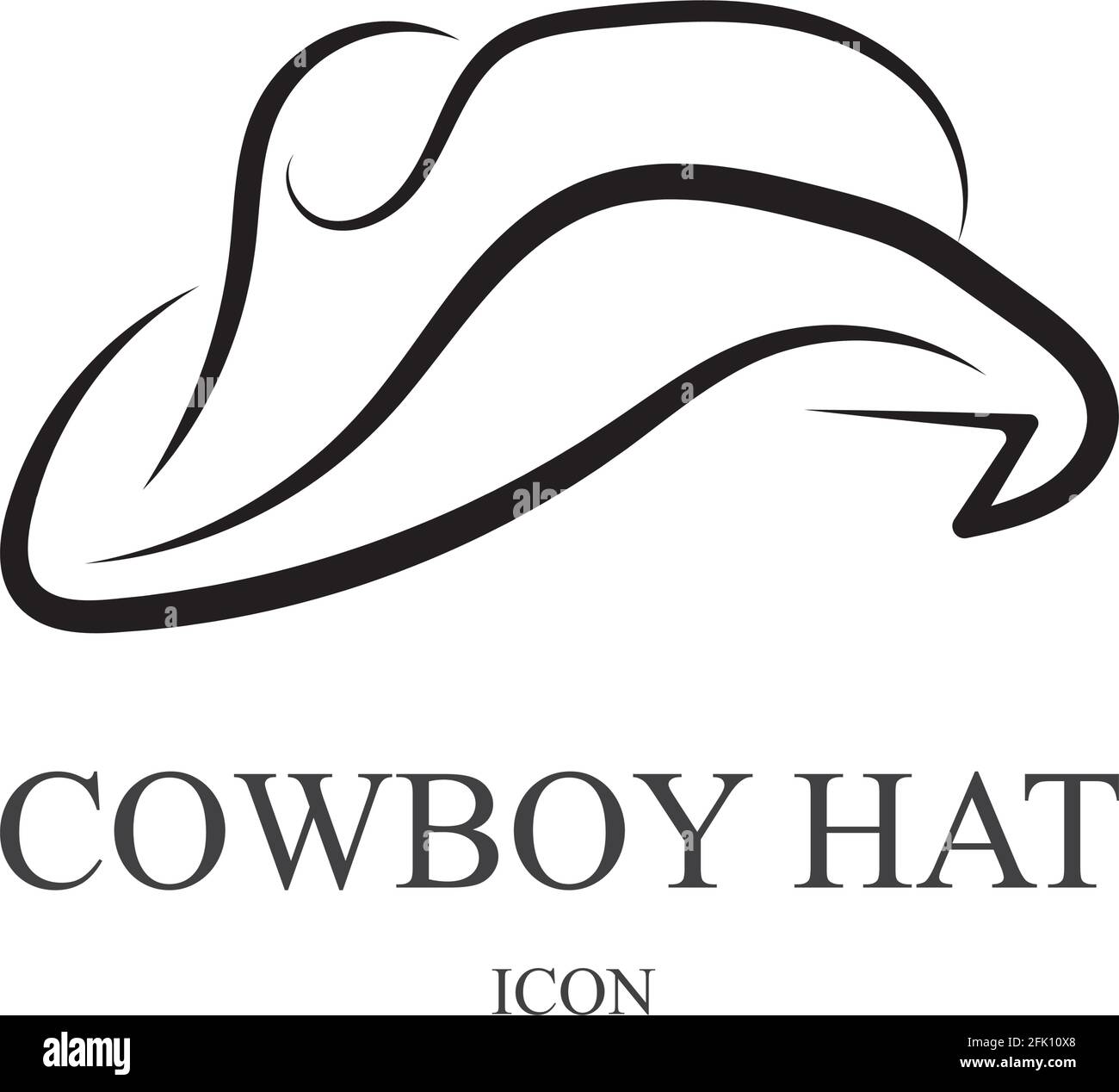 cowboy hat logo icon vector design template Stock Vector Image & Art ...