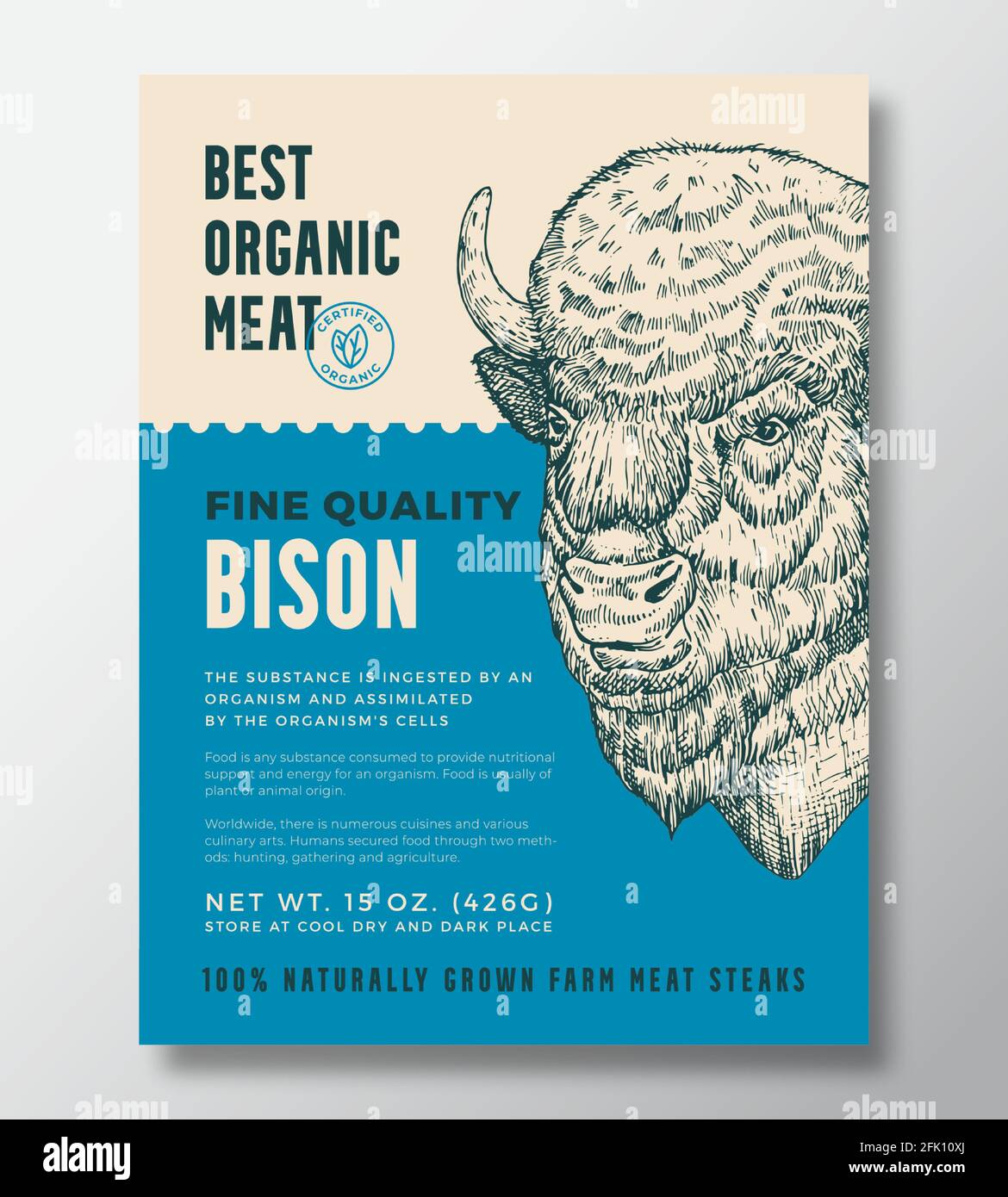 Bison steaks Stock Vector Images - Alamy