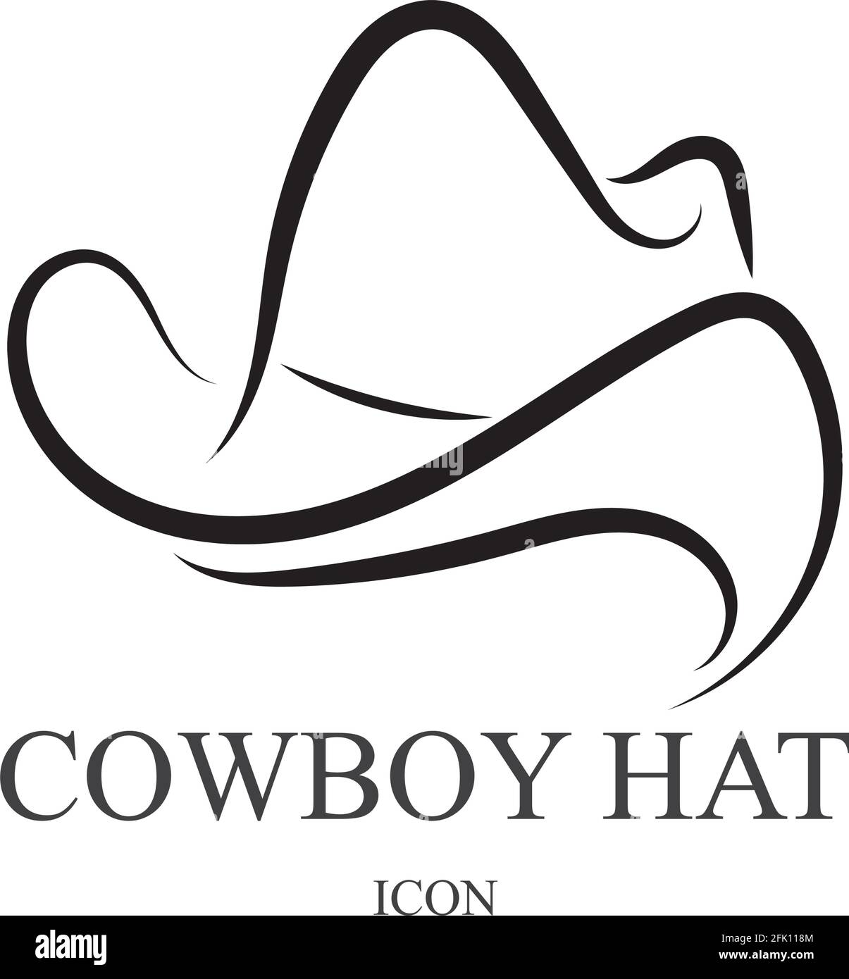 cowboy hat logo icon vector design template Stock Vector Image & Art ...