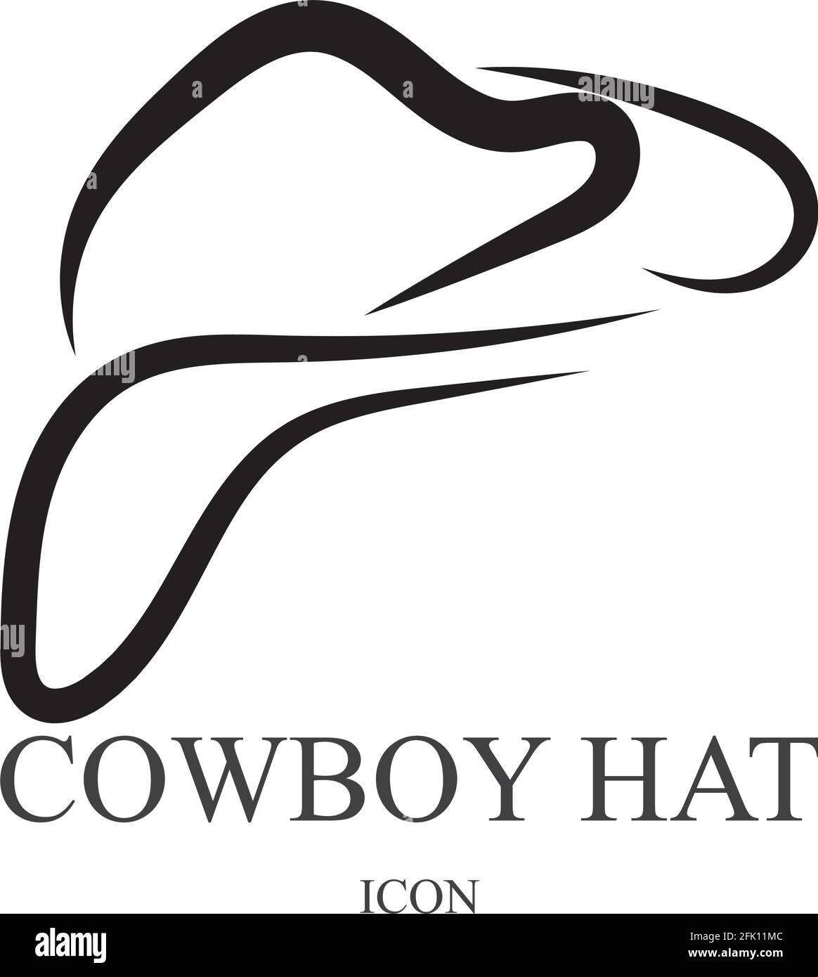 cowboy hat logo icon vector design template Stock Vector Image & Art ...