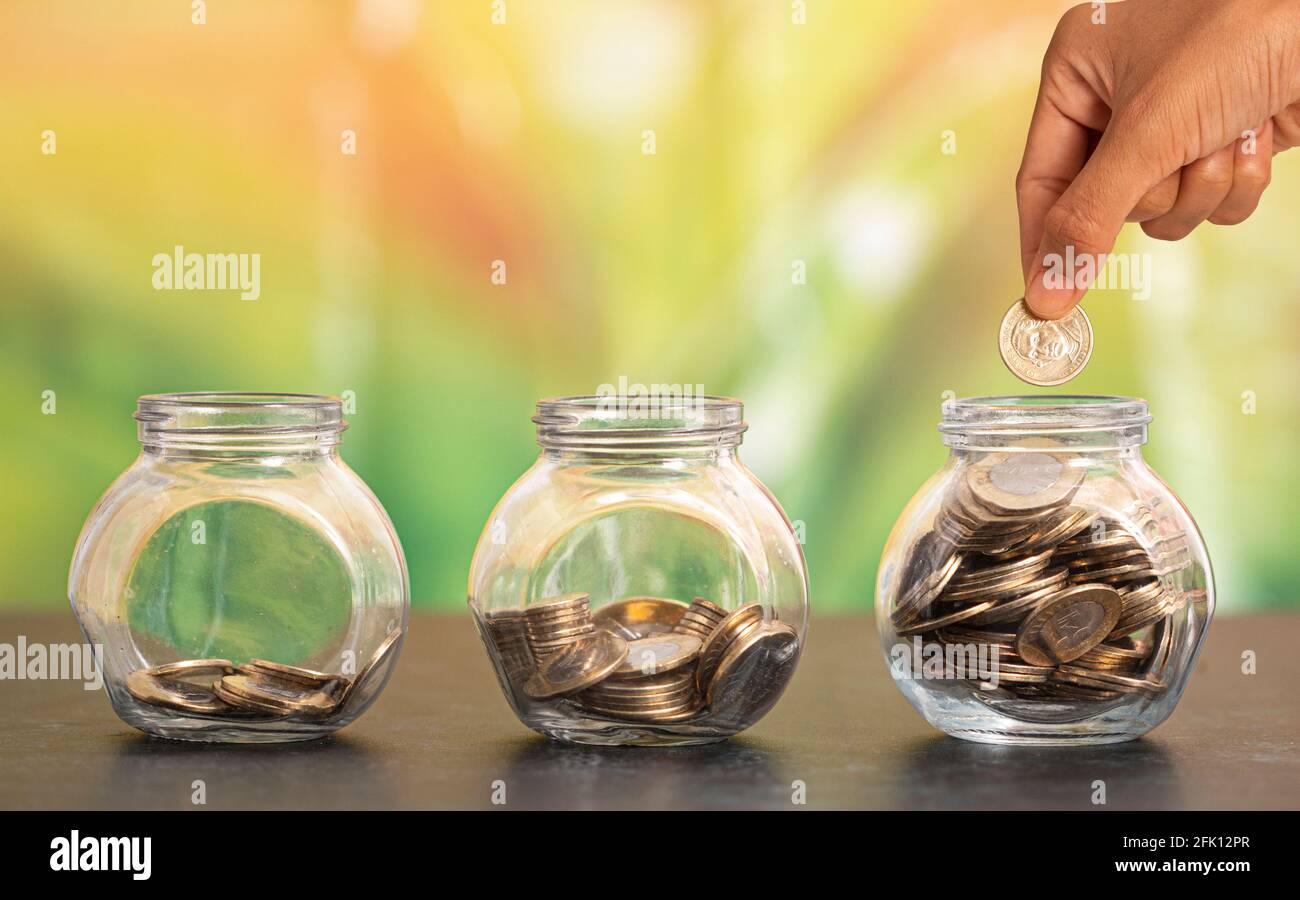 Money savings, investment, making money for future Stock Photo - Alamy