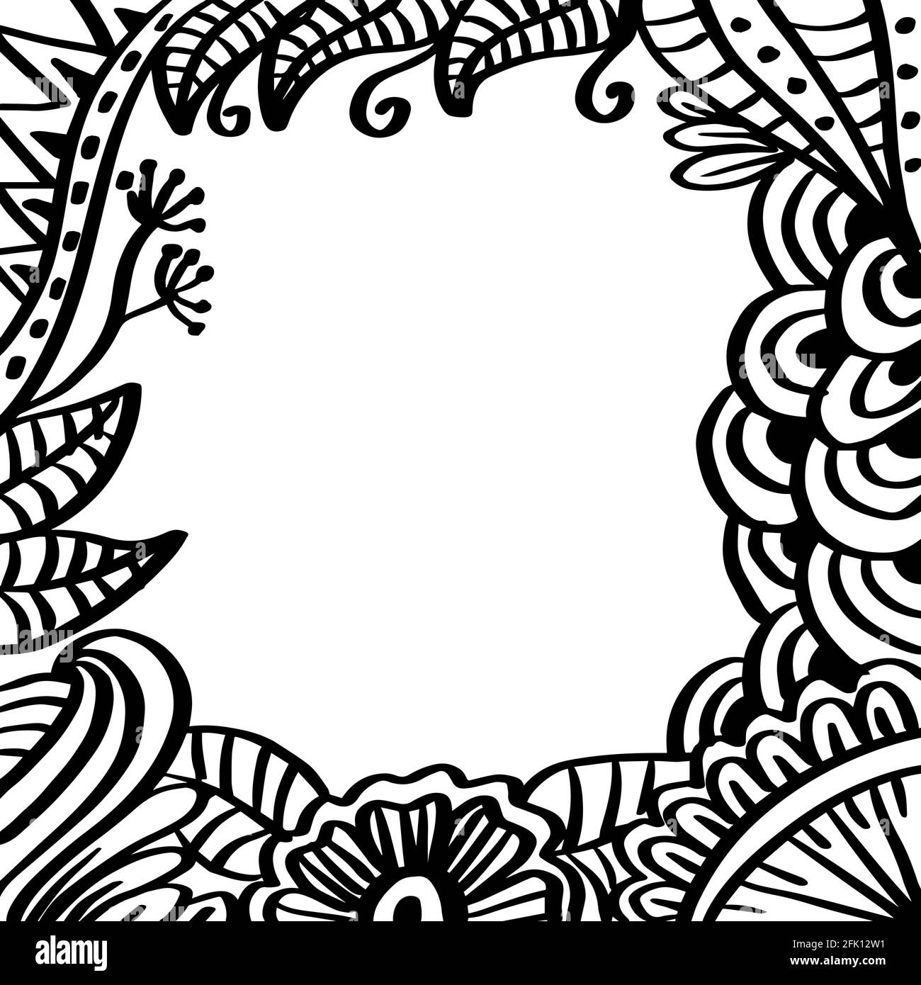 Vector monochrome frame outline hi-res stock photography and images - Alamy