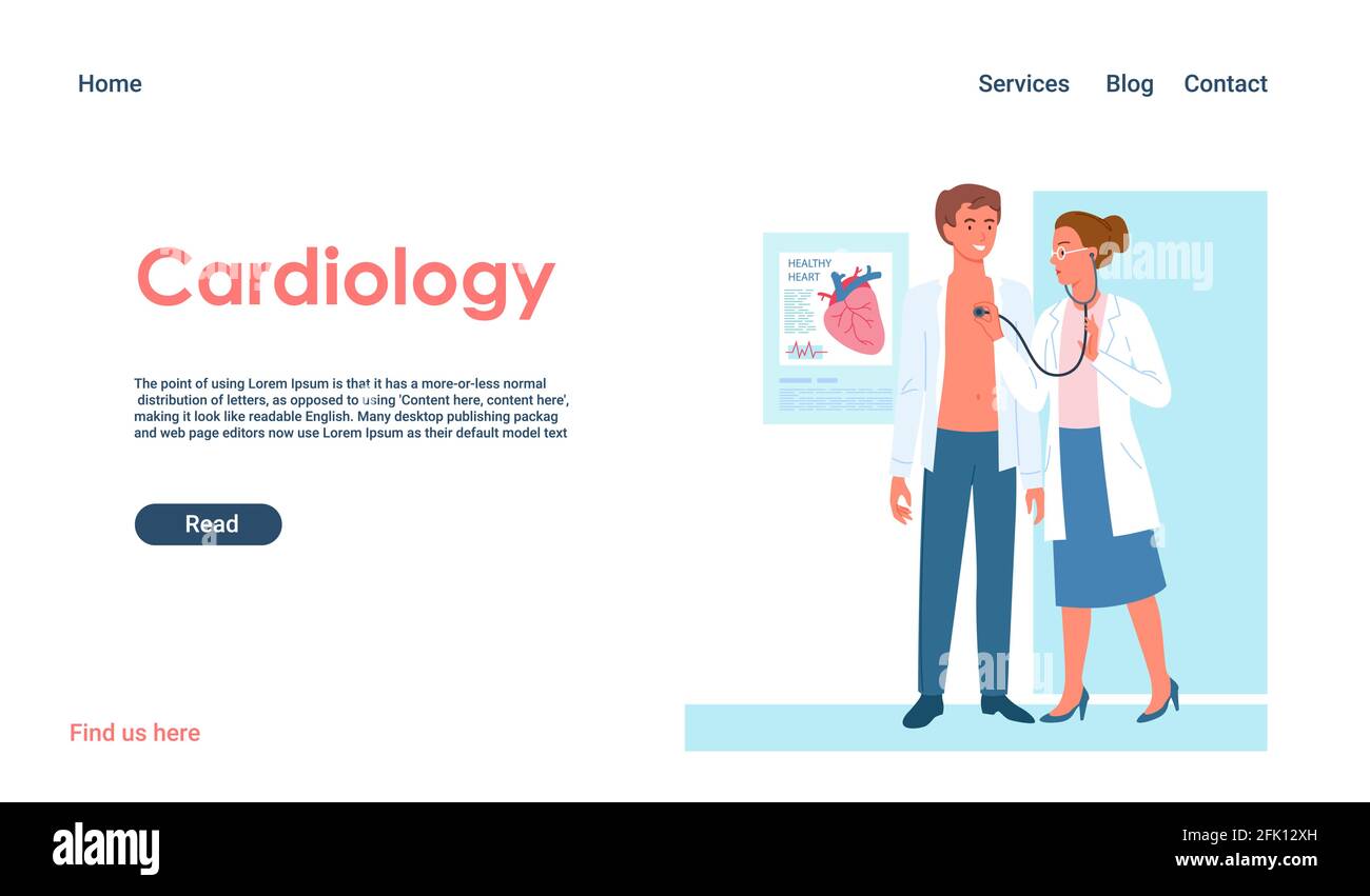 Cardiology medicine appointment vector illustration. Cartoon doctor ...