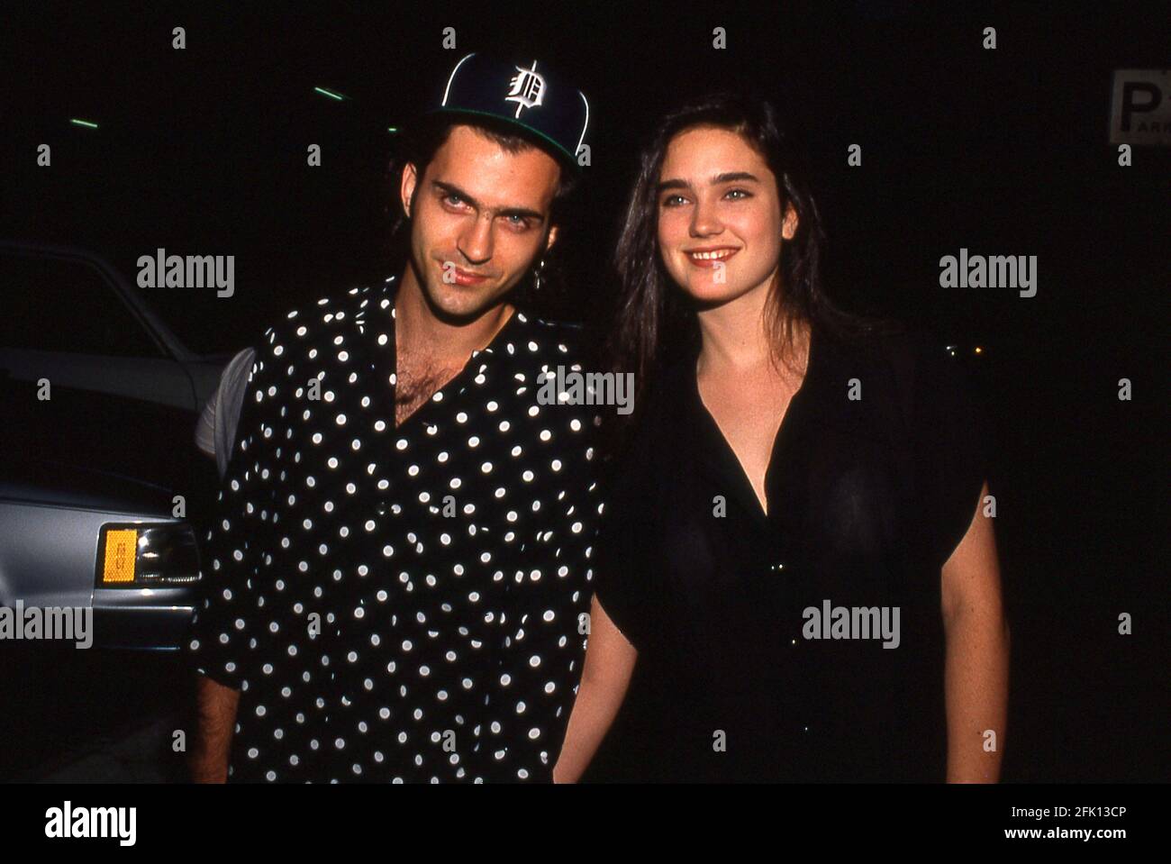WESTWOOD, CA - AUGUST 27: Dweezil Zappa and actress Jennifer Connelly ...